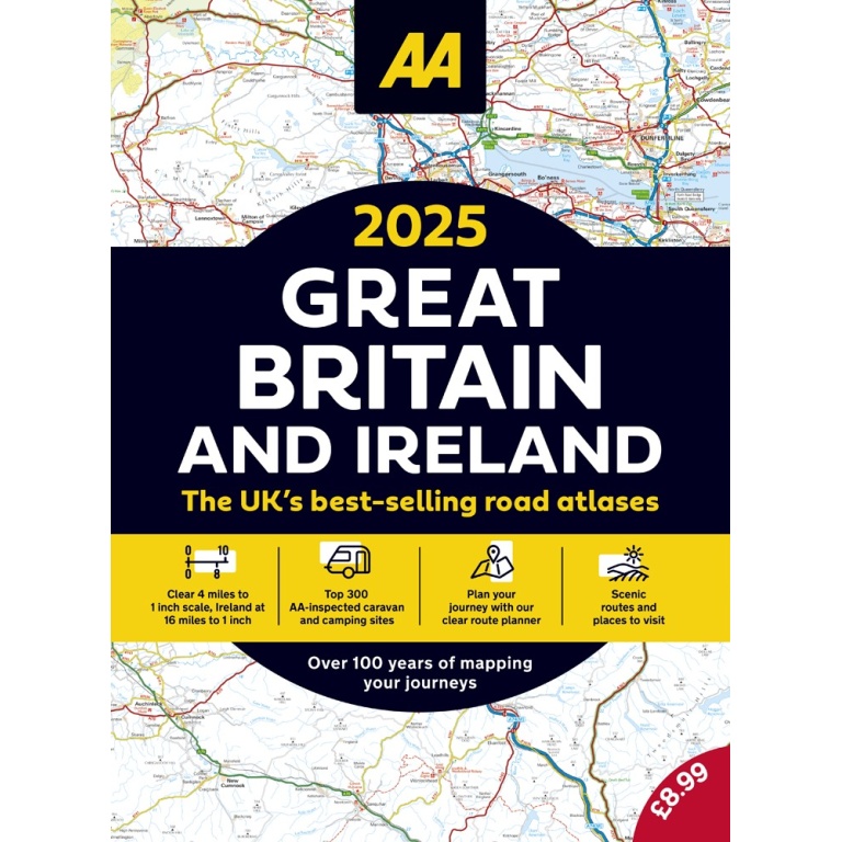 AA 2025 Large Scale Road Atlas of Britain – Bittern Books